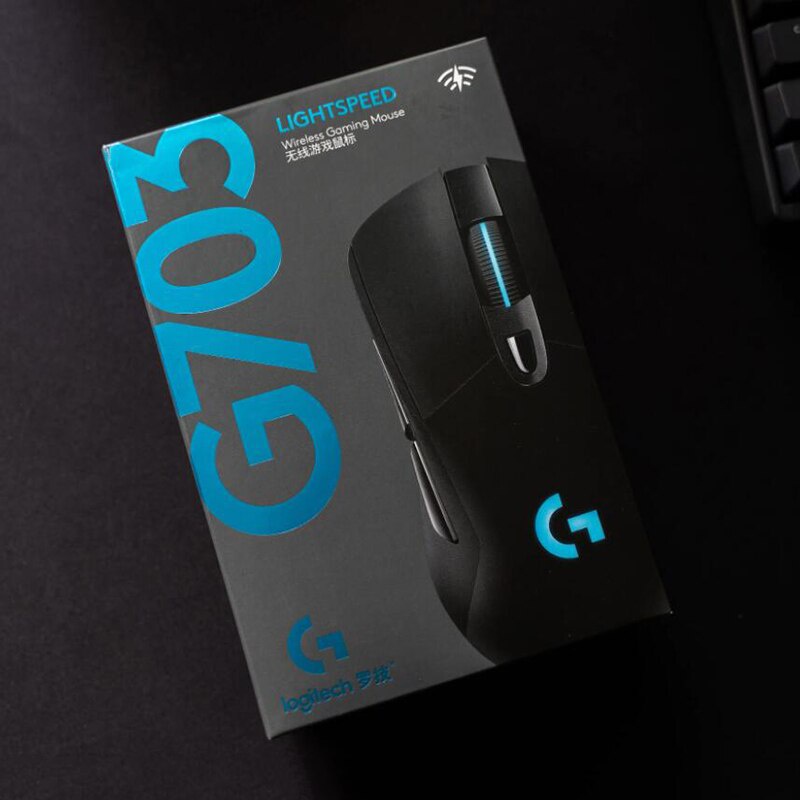 Rato De Escritório 24h Ship-Logitech G703 Mouse Bluetooth Sem Fio 16K ...