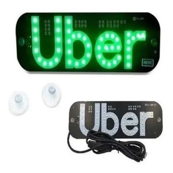 Painel Led Uber - cor VERDE - Iluminação Automotiva | Shopee Brasil