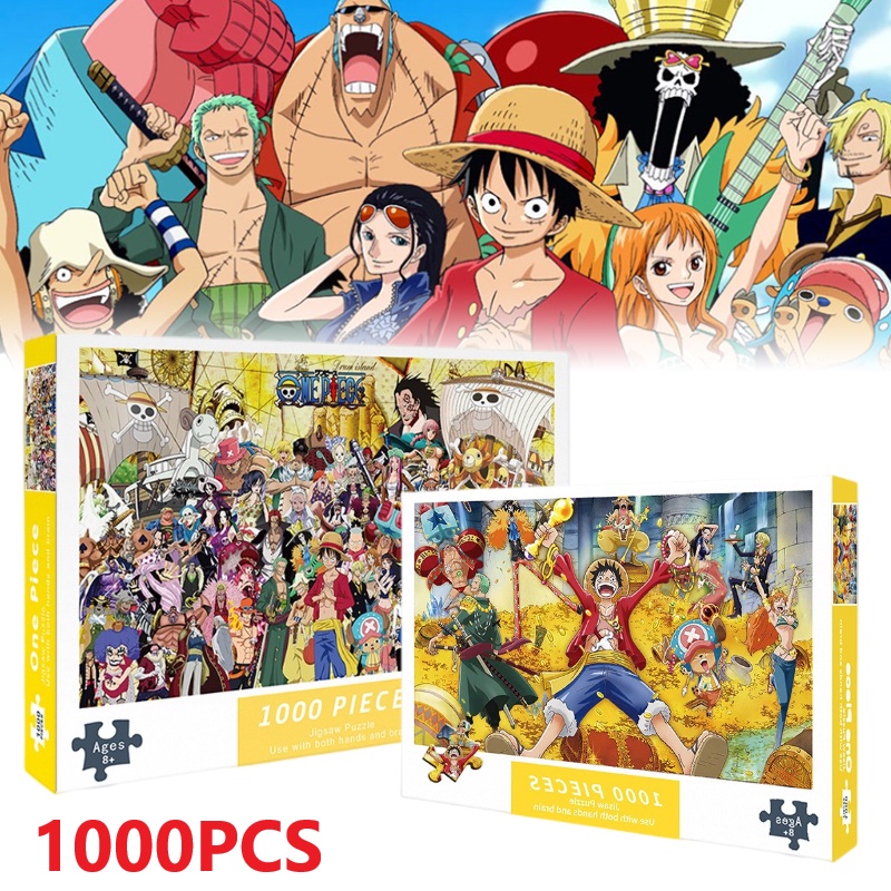 One Piece 】 Puzzle 1000 Pcs Jigsaw Ruffy Papel Anime Japonês Jogo De ...