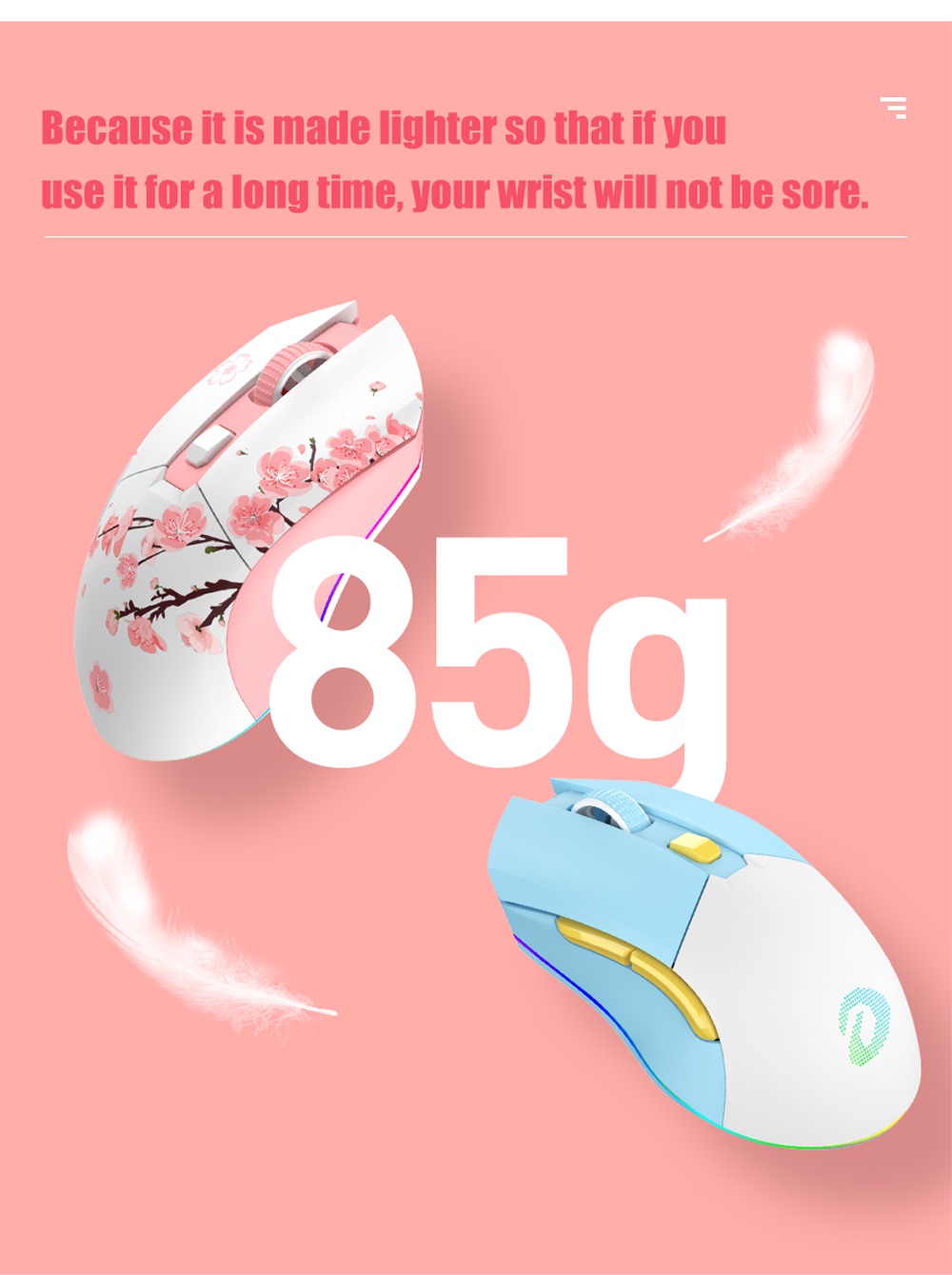 DAREU Dual Modes Gamer Mouse RGB 2.4G Ratos De Jogos Sem Fio Com ...