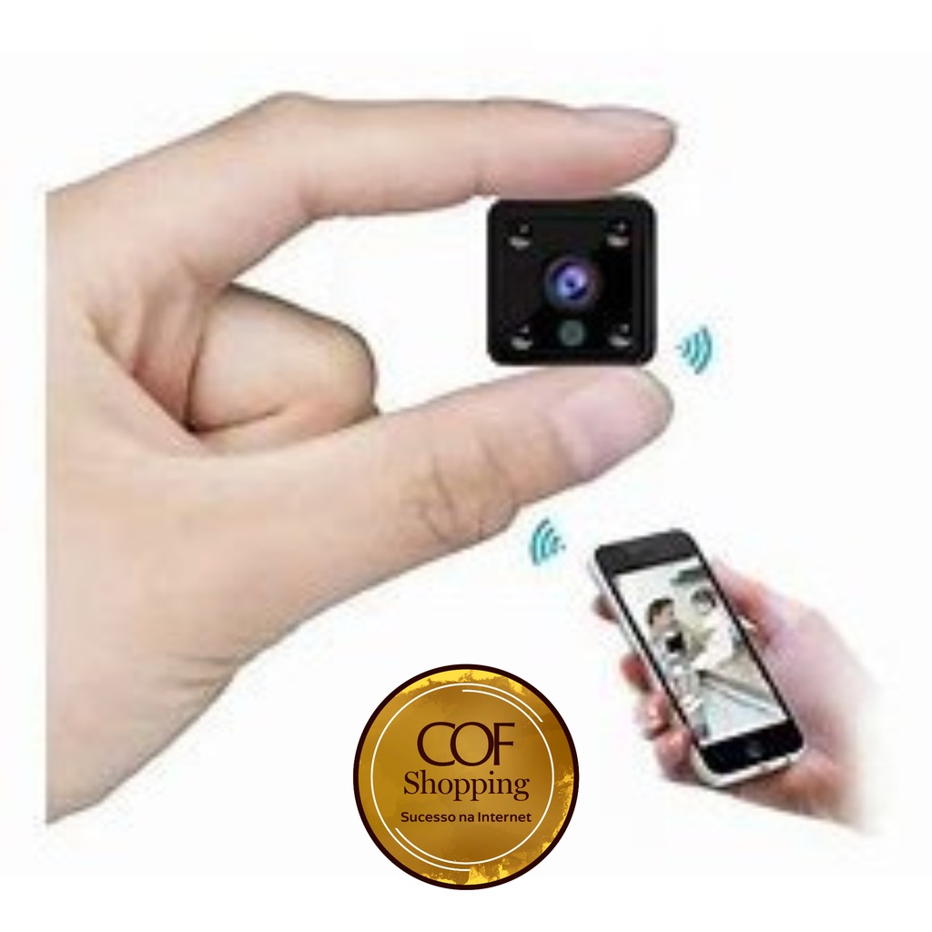 Mini Câmera Espiã Wi-fi Bateria Hd 1080p Sem Fio Mycam | Shopee Brasil