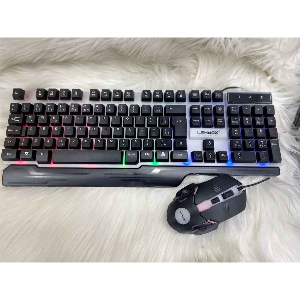 Kit Gamer Teclado + Mouse Led Iluminado Jogos Pc Usb | Shopee Brasil