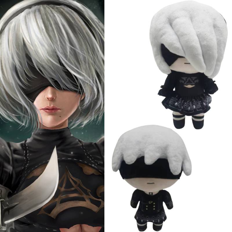 Nier Automata 2b Brinquedo Recheado Pp Algodão Macio Estilo Desenho ...