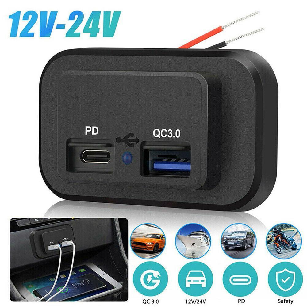 Tomada Dupla USB 12V/24V 3.1A Carregador de Carro para Caminhão ...