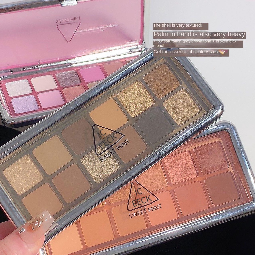 Paleta De Sombras De Doze Cores Com Brilho Fosco Pigmentado Misturável ...