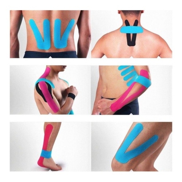 Fita Adesiva Kinesio Taping: Bandagem Fisioterapia Muscular De Alívio Para Dores e Lesões ...