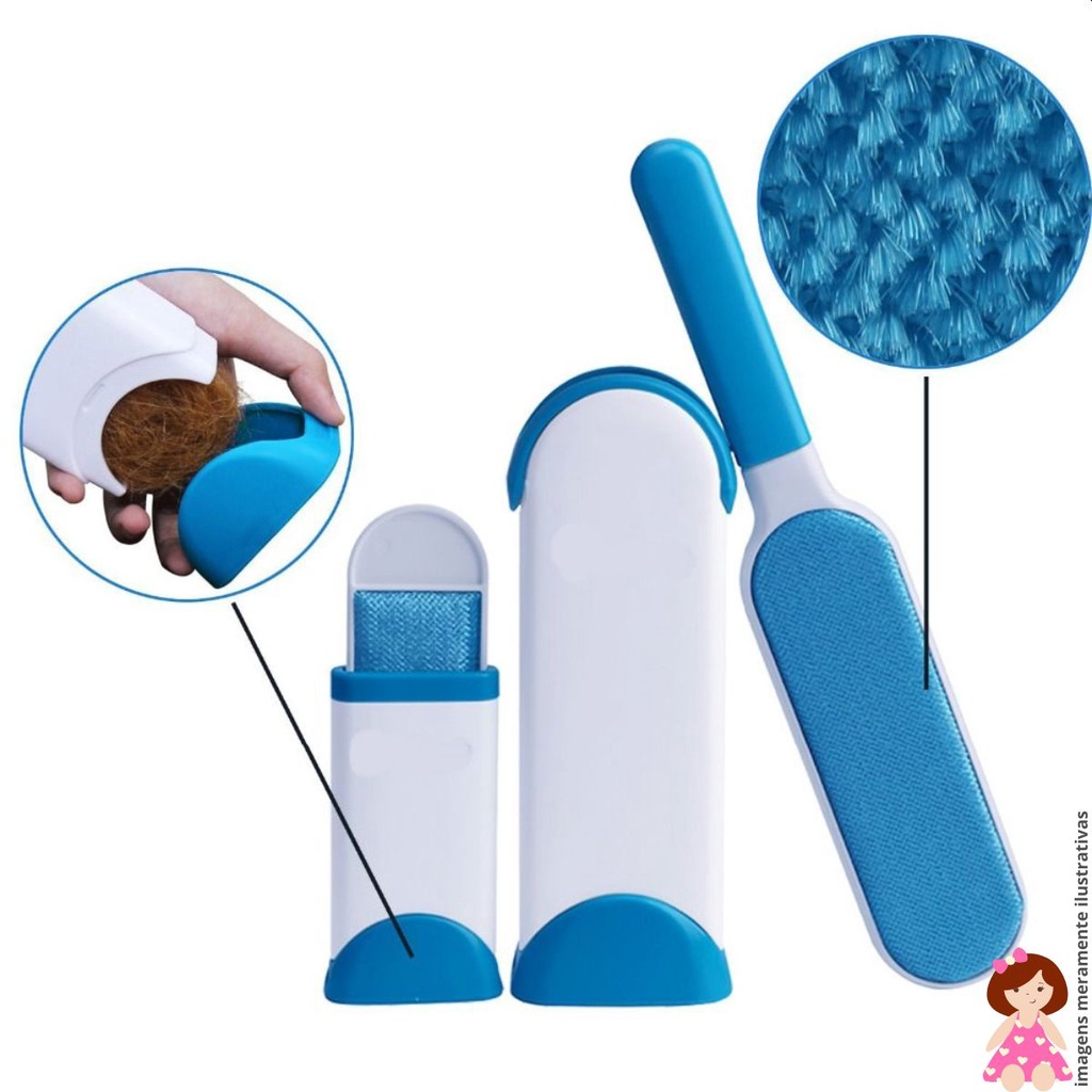 Escova Removedora Tira Pelos Pet Roupa Sofa Caes Gatos da Susy | Shopee ...