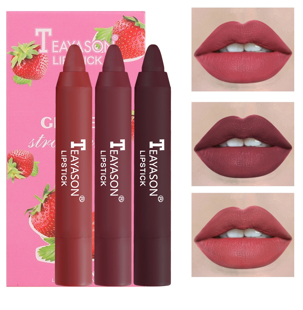 TEAYASON/3 Pcs Conjunto De Batom De Veludo Mate/Delicado/À Prova D'água ...