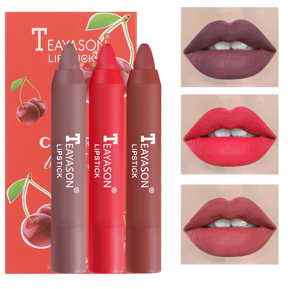 TEAYASON/3 Pcs Conjunto De Batom De Veludo Mate/Delicado/À Prova D'água ...