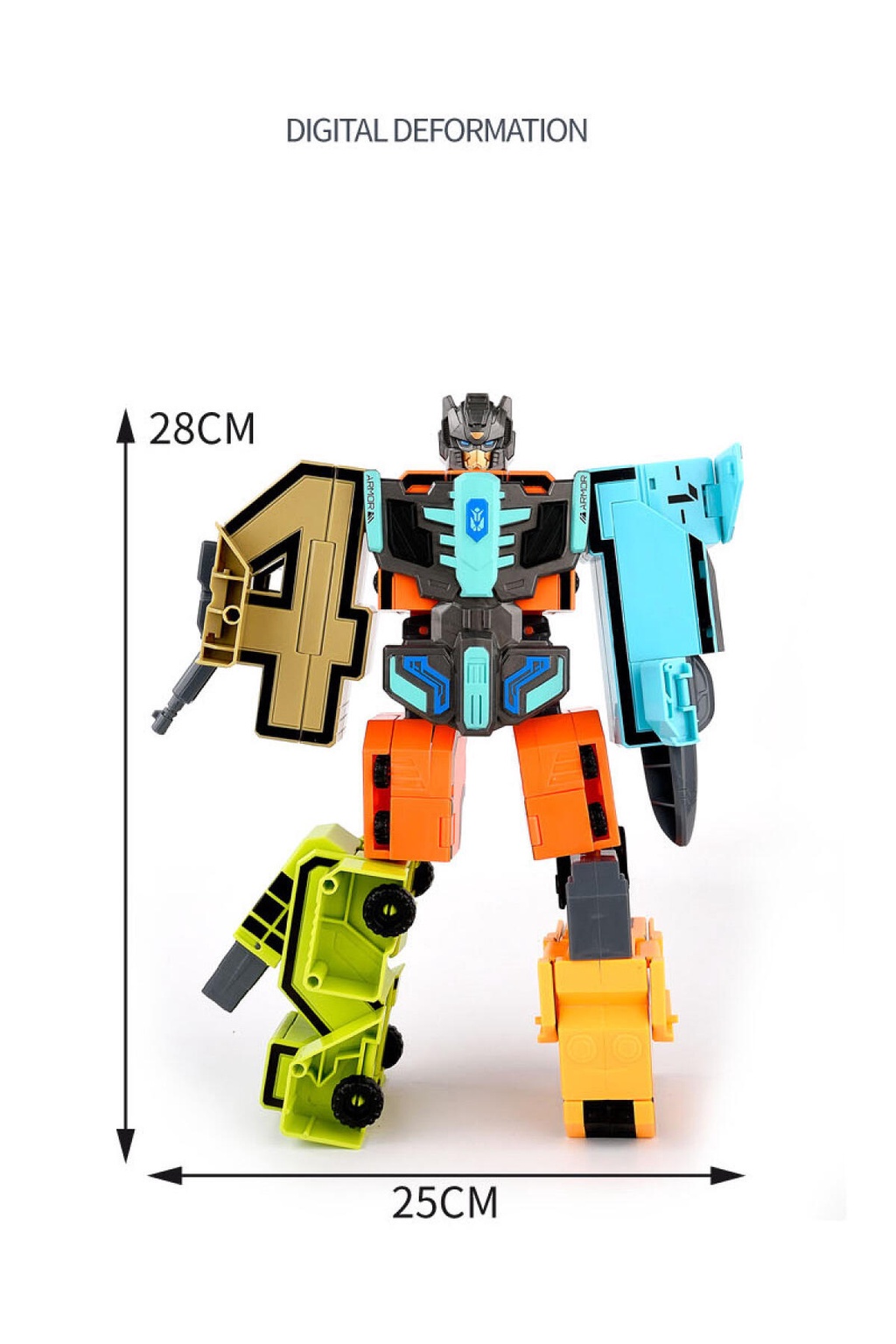 10 Números 0-9 Transformers Digital Robot Deformação Ação Brinquedos ...