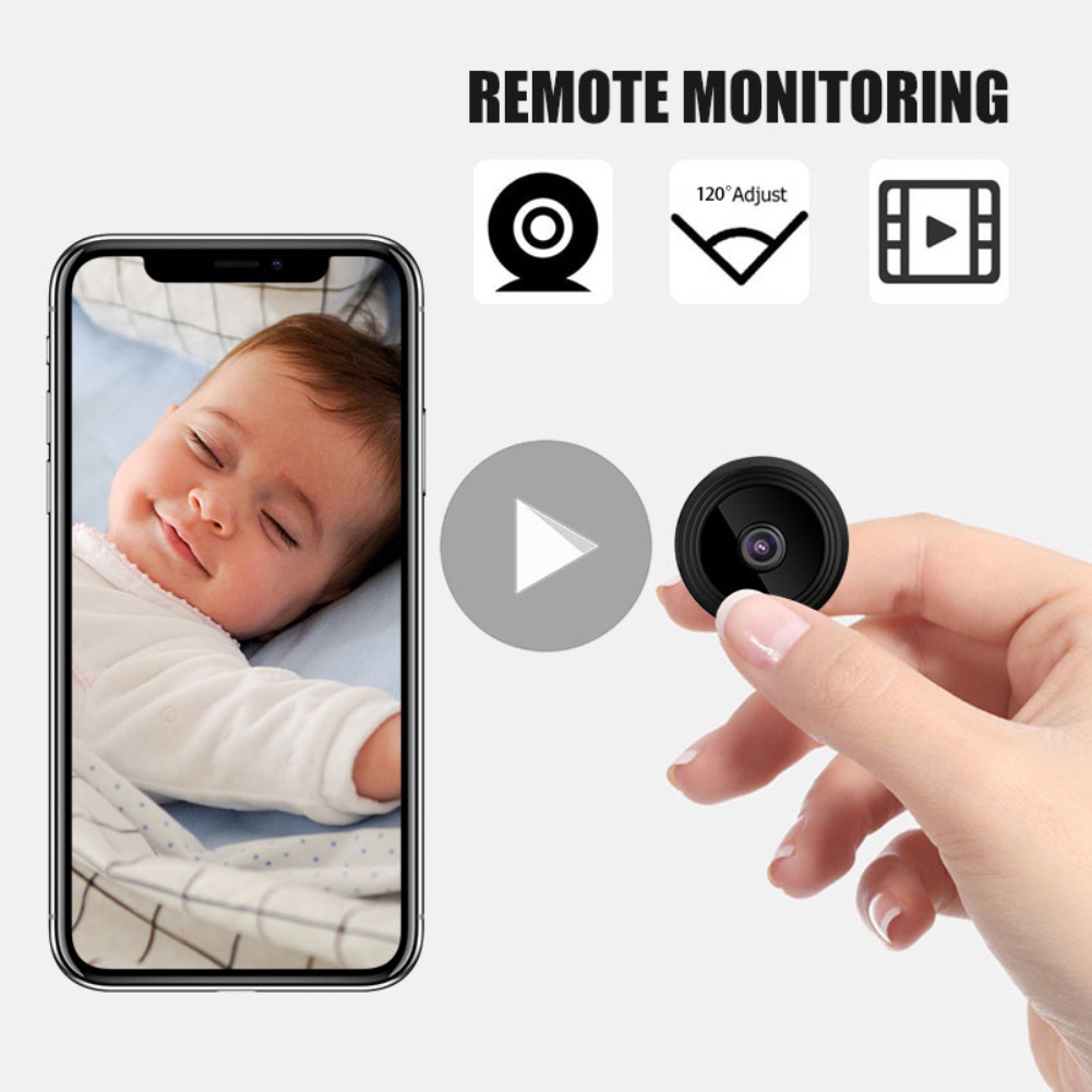 Mini Câmera Monitoramento Visão Noturna Via Wi-fi Direto Celular ...
