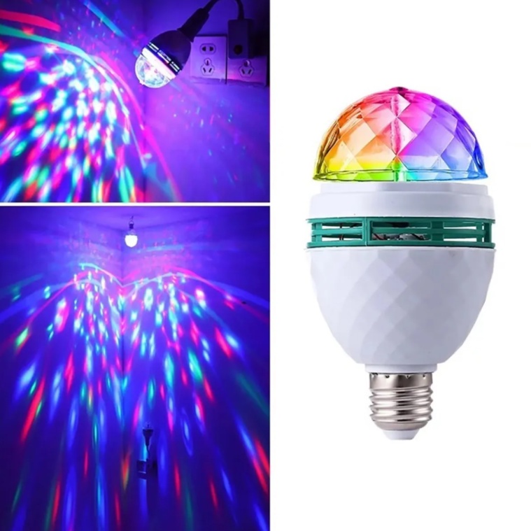 Lampada Led Giratoria Colorida Para Festas | Shopee Brasil