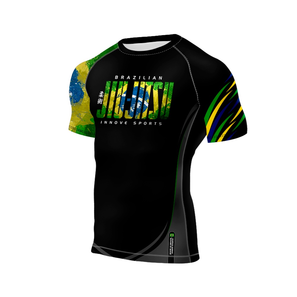 Rash Guard Manga Curta Jiu-jitsu Brazilian Brasil Bjj Innove | Shopee Brasil