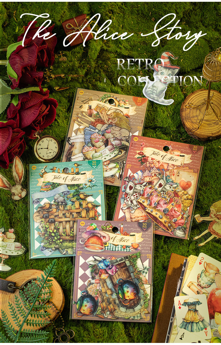 JIANWU Alice Story Series Vintage Conto De Fadas Personagem Flor ...