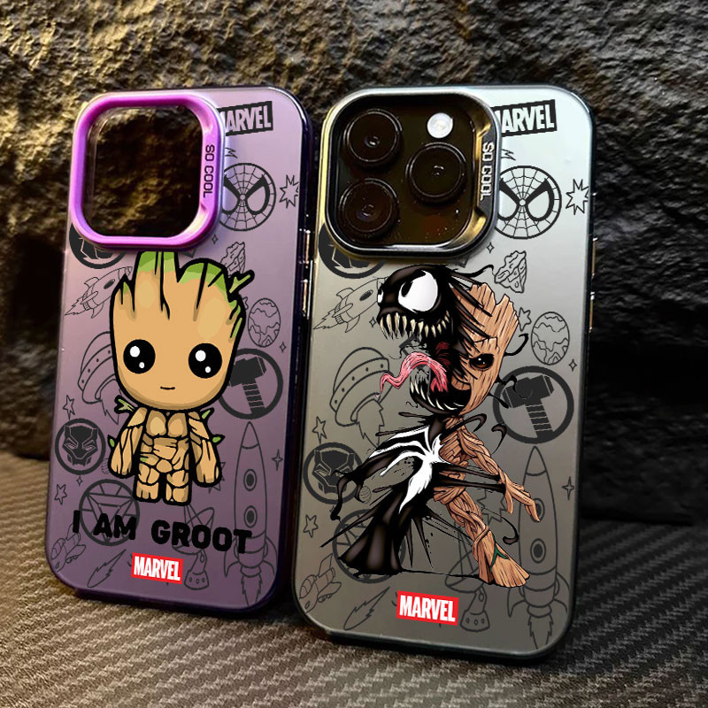Marvel Baby Groot Capa De Telefone De Luxo Para Samsung S25 Ultra S23 S24 FE A55 5G Qualidade ...