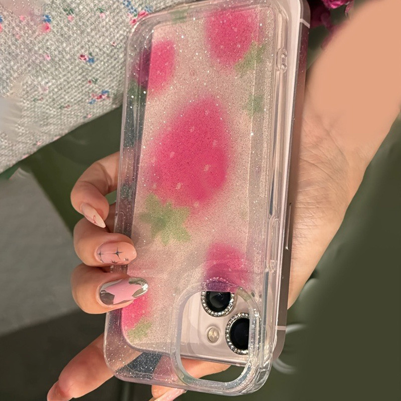 Glitter Caso De Telefone Para iPhone 17 11 13 15 16 14 12 Pro Max XS X ...