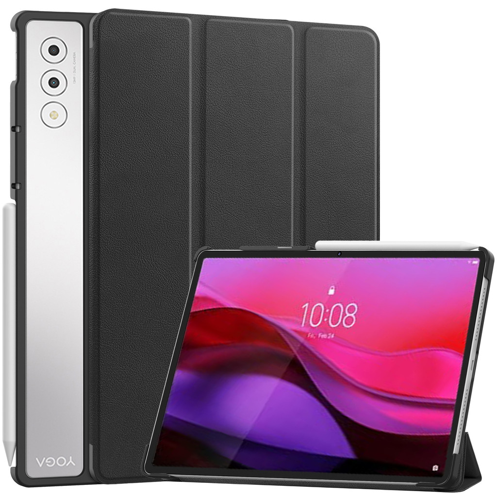 Para Lenovo Yoga Tab Plus 12.7 Polegada 2025 TB-520FU Duro Volta Coque Flip Book Capa Pad Pro AI ...