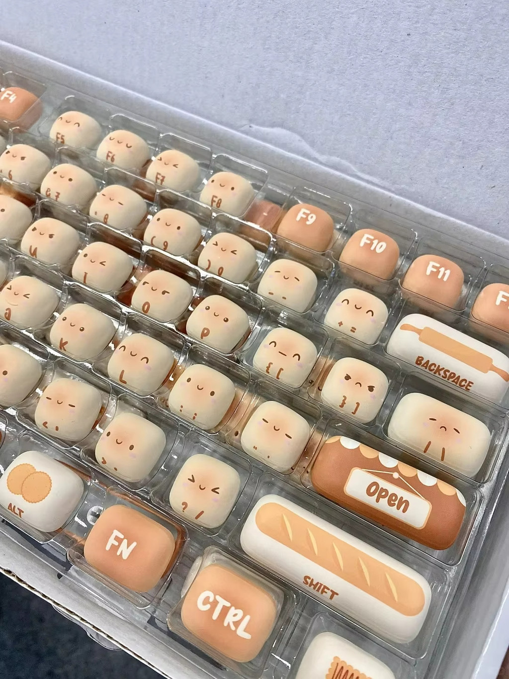 Cute Bread Keycap 138 Keys MOG PBT Thermal Sublimation Round Mantou ...
