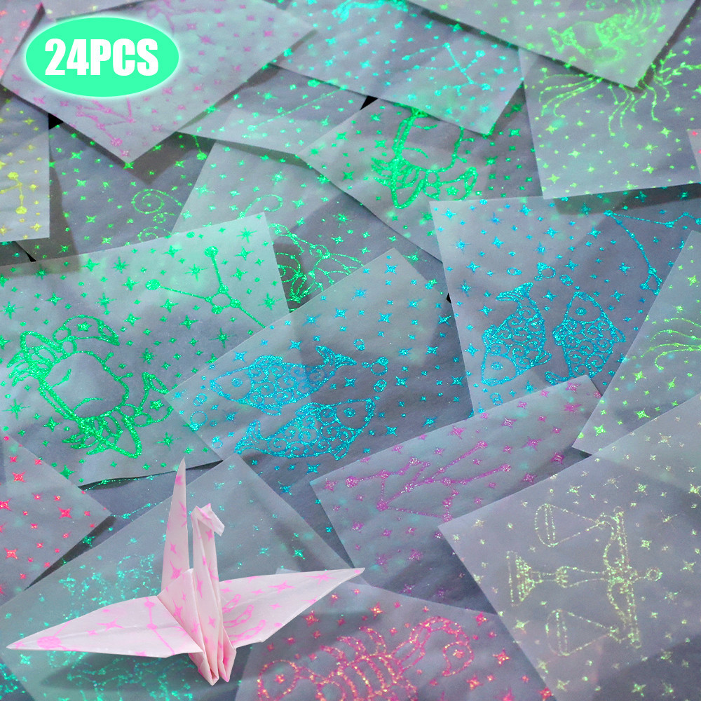 [Preço De Atacado] 24 Unidades DIY Mil Guindaste De Papel Origami ...