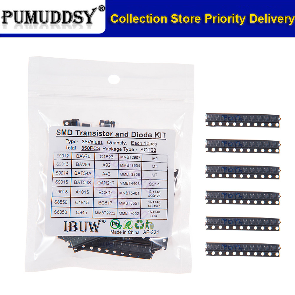 35 Valores x 10PCS = 350PCS SMD SMT hjxrhgal Kit De Sortimento De ...