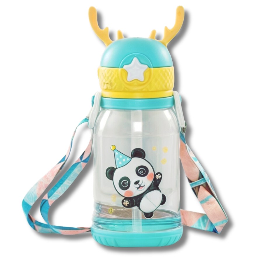 Garrafa Infantil Portátil com Desenho e Alça- (Normal)-Verde | Shopee ...