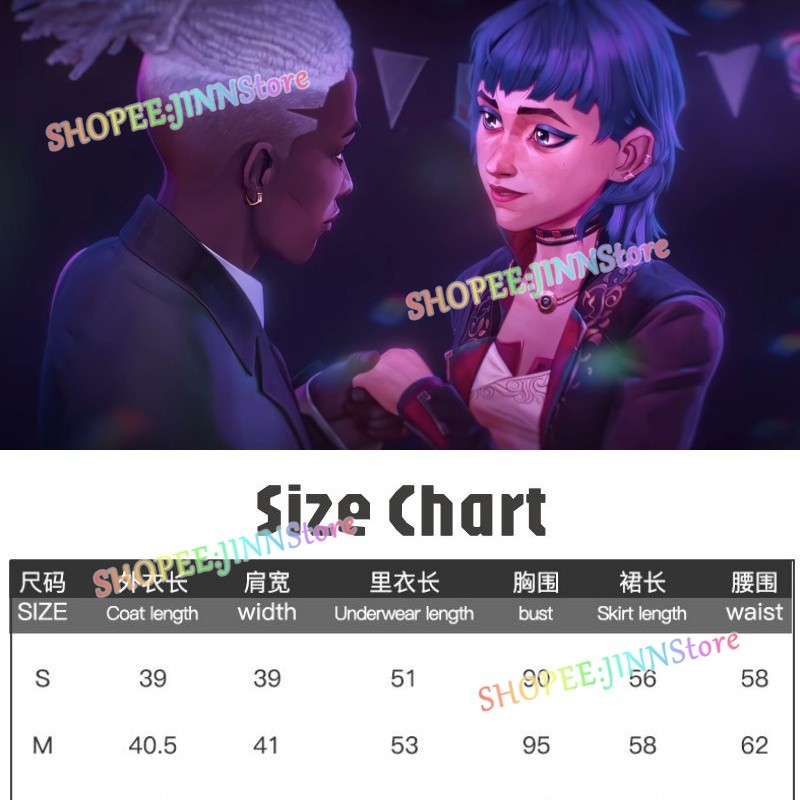 - JINN-League of Legends Arcane JINX POWDER Cosplay POW-Vestidos De ...