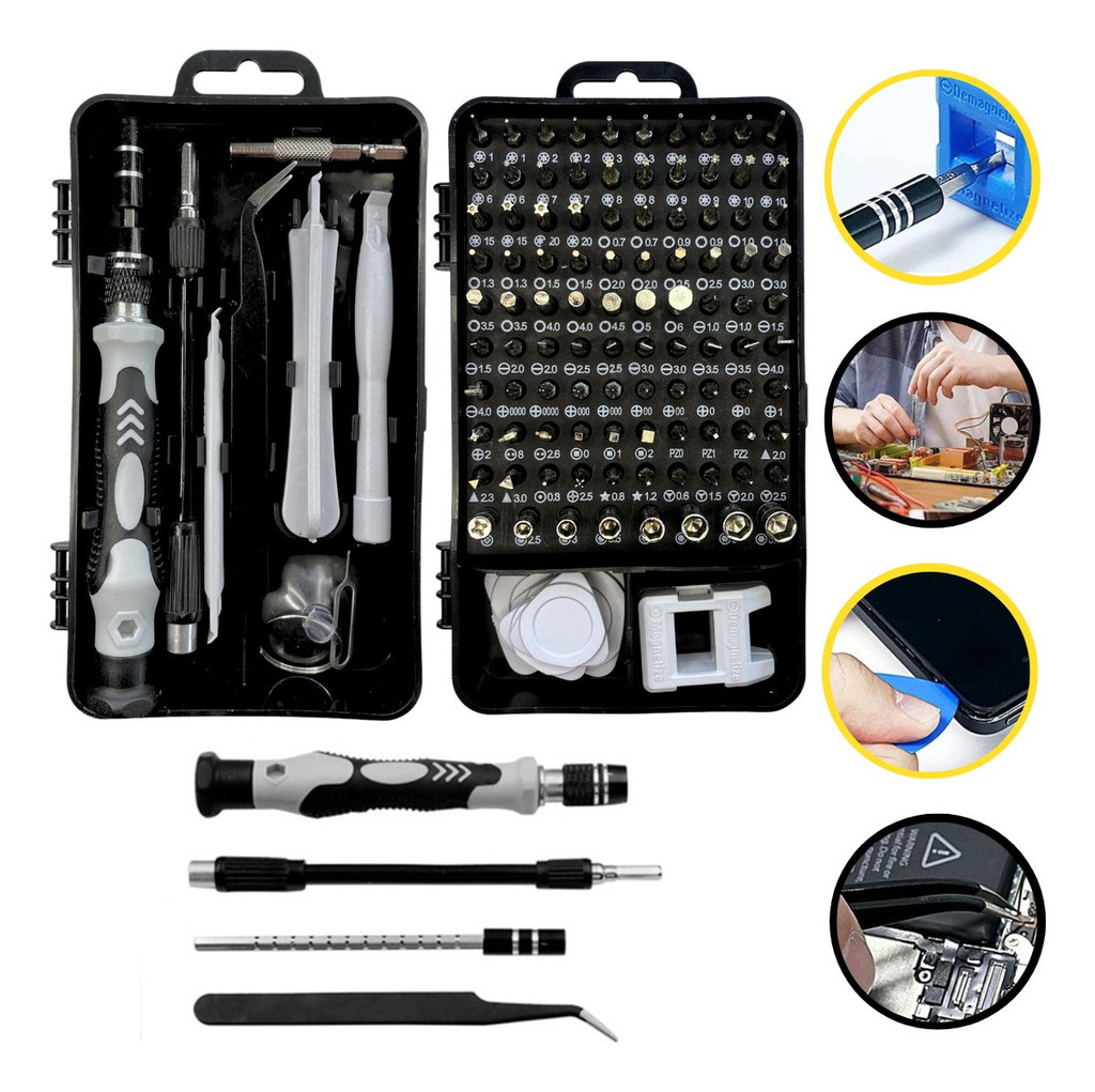 Kit De Conserto Celular Tablet 115 Peças Chaves Ferramentas | Shopee Brasil