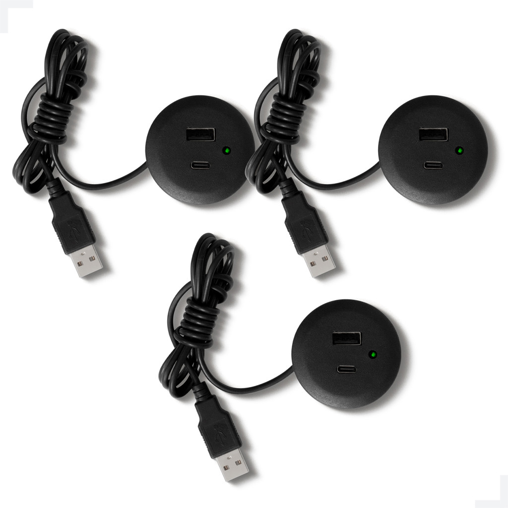 Kit Prático com 3 Plugs Tomada USB-A e USB-C - Equipamento Funcional ...