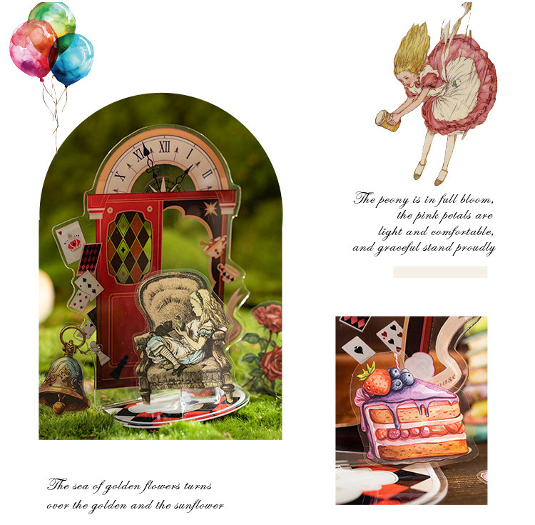 JIANWU Alice Story Series Vintage Conto De Fadas Personagem Flor ...