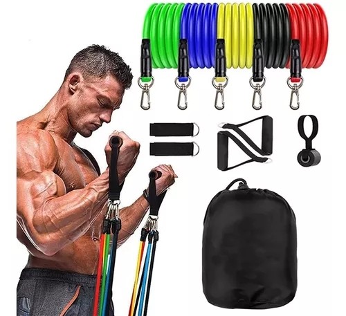 Kit de Exercícios Tubing com 11 Peças: Melhore sua Força e Tonifique ...