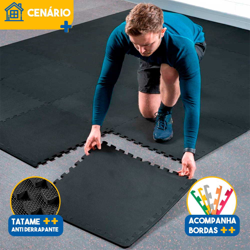 Tatame Kit 4 placas Tapete Eva, Tatame para Academia, Tatame para ...