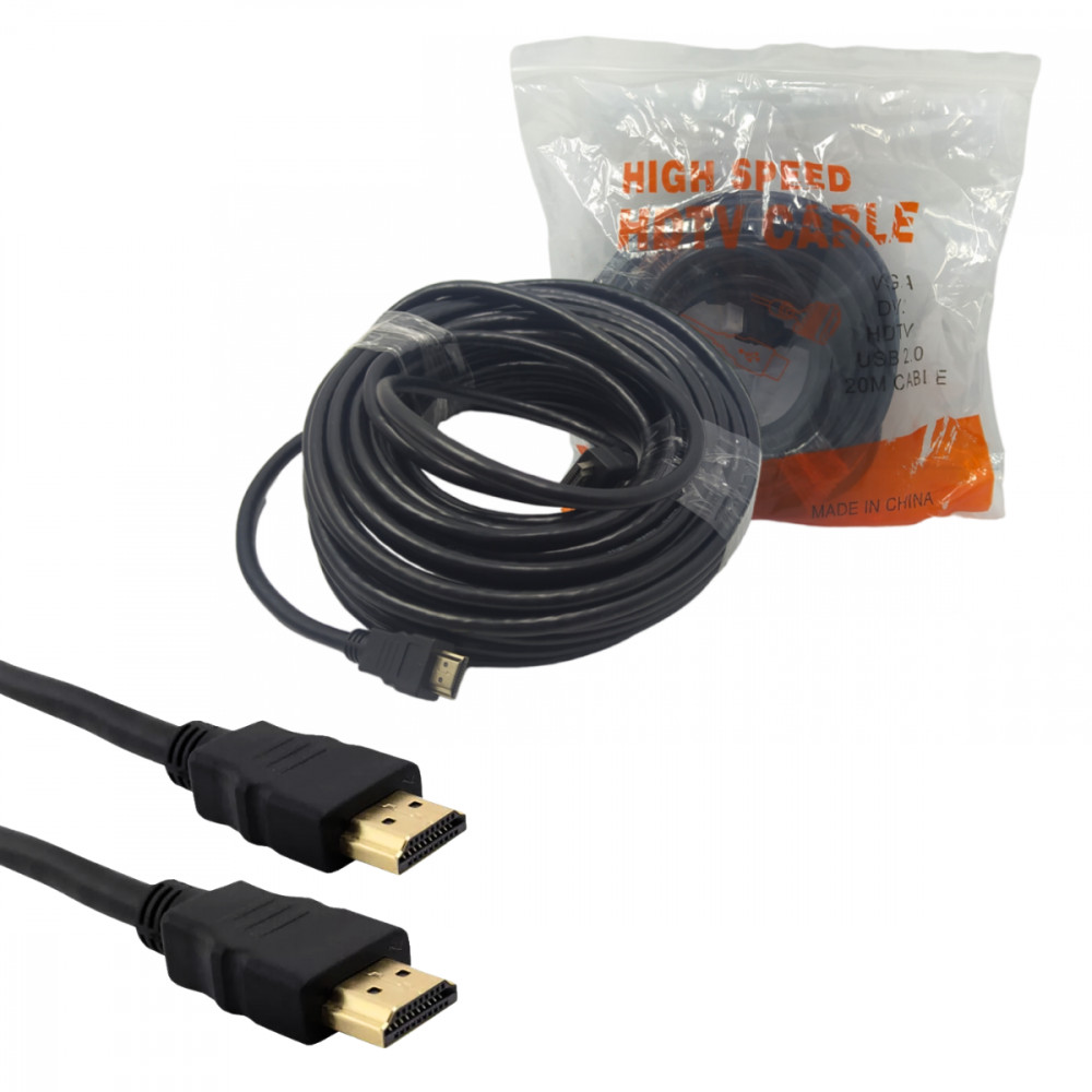 Cabo HDMI 20 Metros Full HD - Conecte com Facilidade e Elimine Ruídos ...