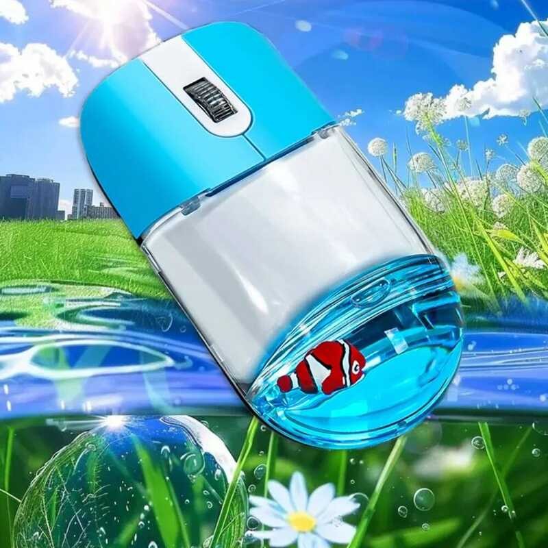 Frutiger Aero Aqua Mouse Líquido Bonito Flutuante Aquário Animal Mause ...