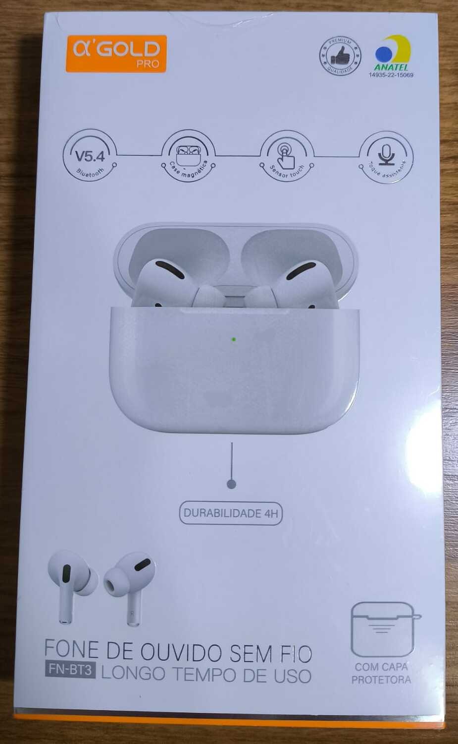 Fone De Ouvido Sem Fio Bluetooth Agold V5.4 Fn-bt3 Qualidade ...