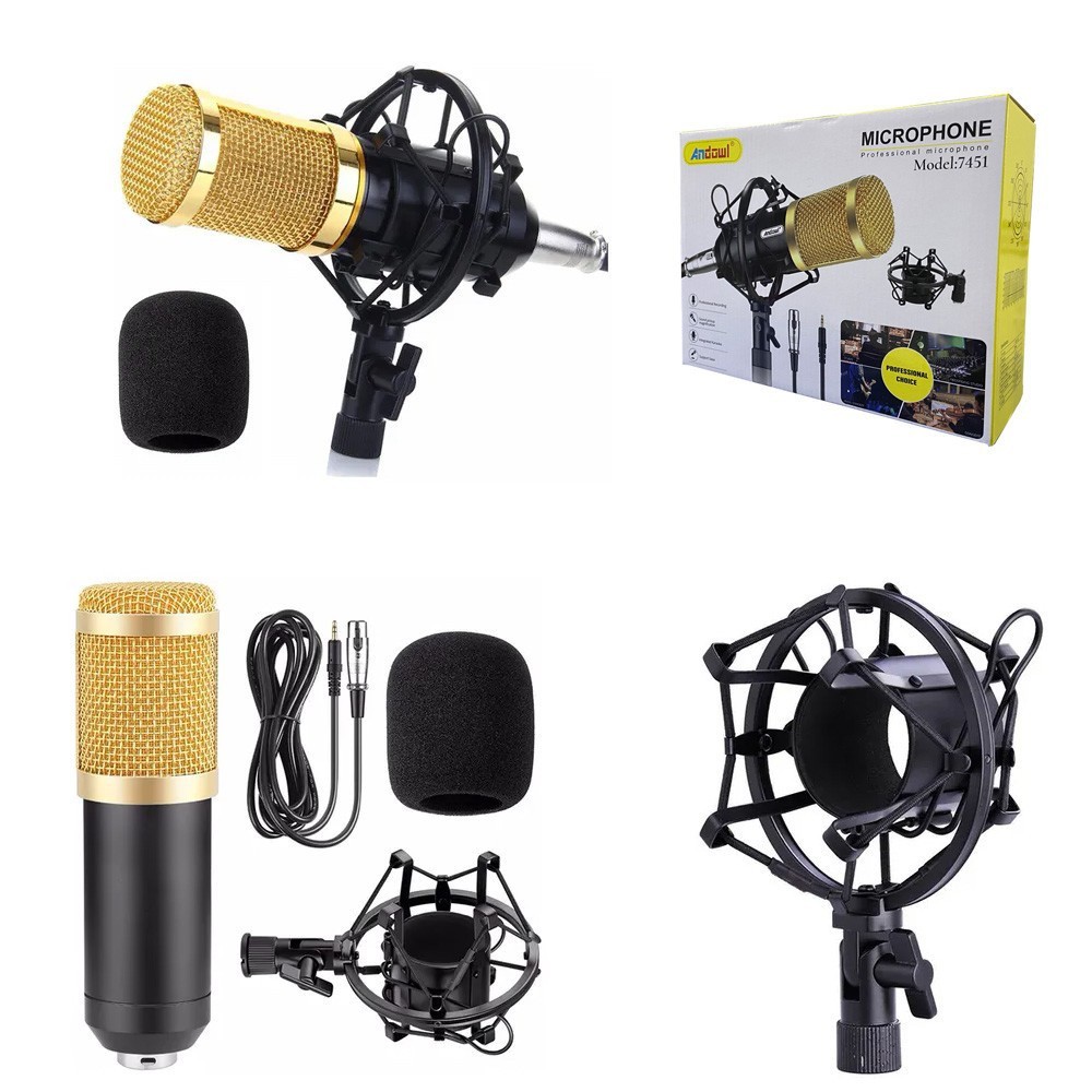 Microfone Estúdio Condensador BM-800, Ideal para Youtubers e Músicos ...