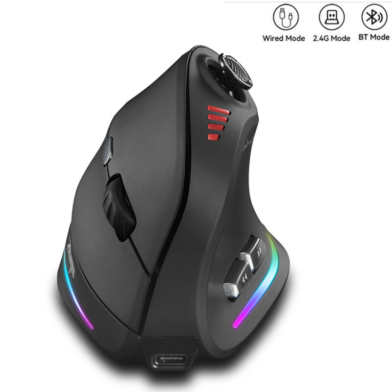 Mouse Vertical Sem Fio Com Para Jogos jostik Rgb Retroiluminado Botão ...