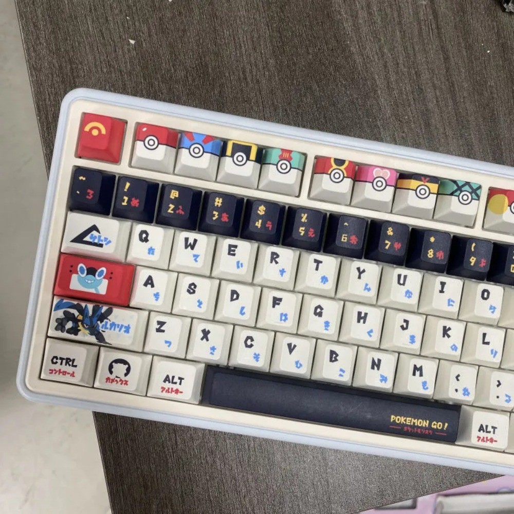 Pokémon Keycaps MOA/Cherry Profile 130 Teclas PBT Sublimação De Tinta ...