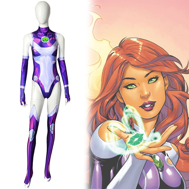 Cosplay Starfire Suit 3d Impresso Lycra Bodysuit Para Fãs De Animação ...