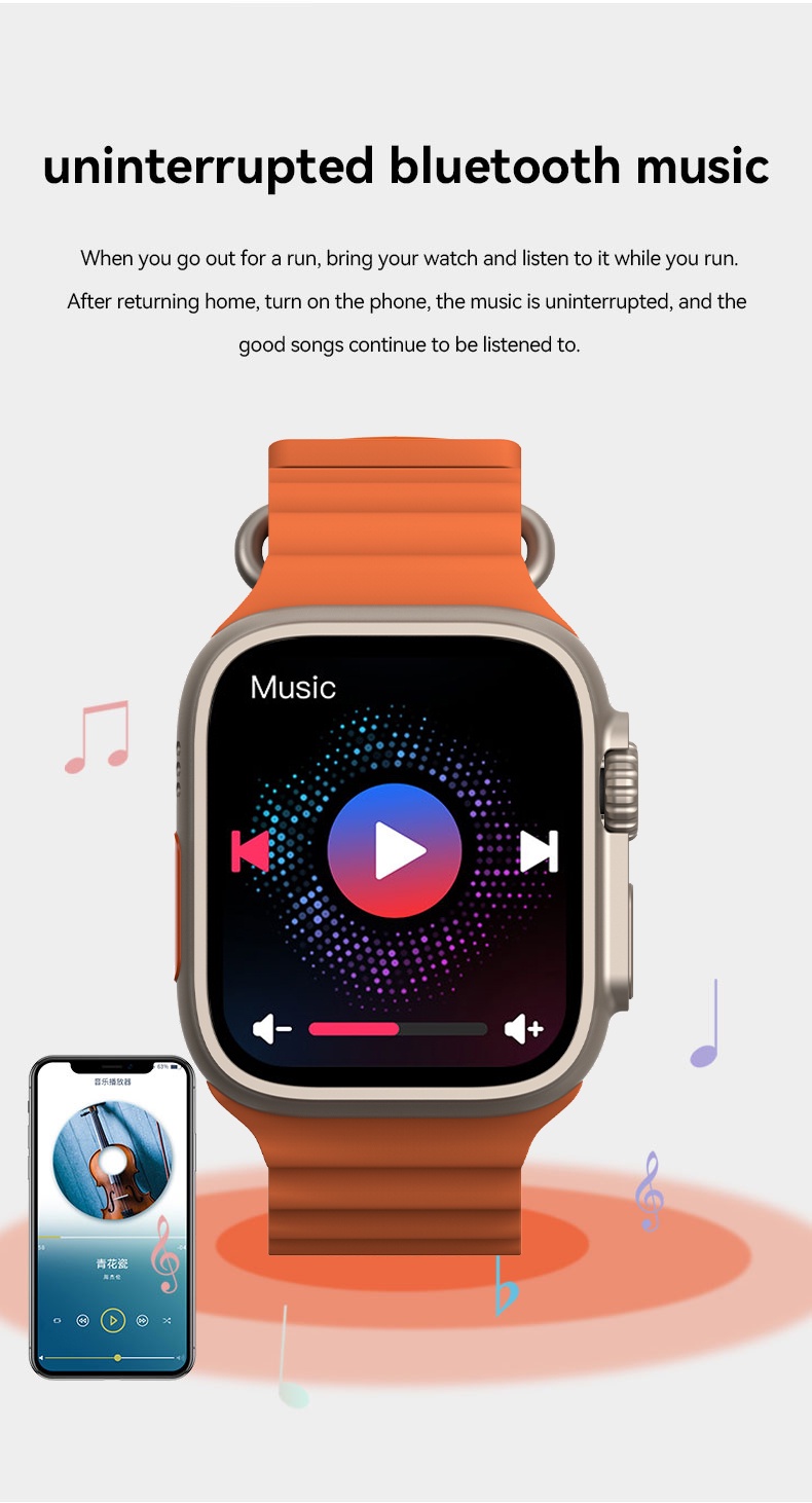 Smartwatch Relógio Inteligente Ultra H16 Kit com Fone De Ouvido ...