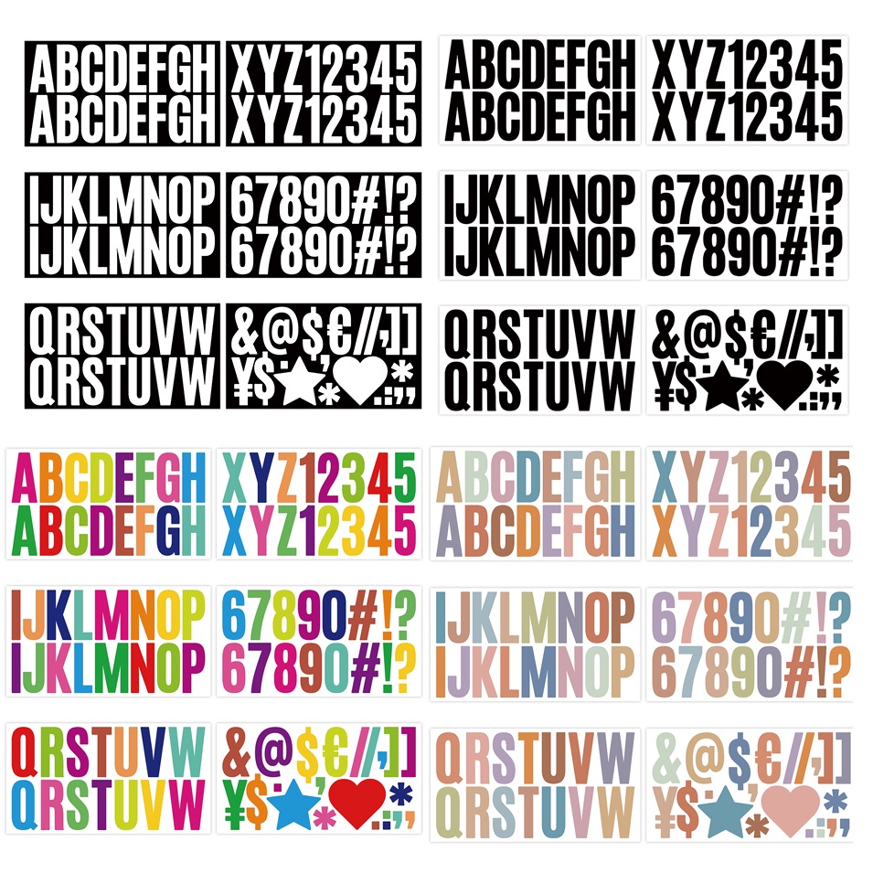 Conjunto de 6 peças de adesivos de letras autoadesivos de 2.5 polegadas ...