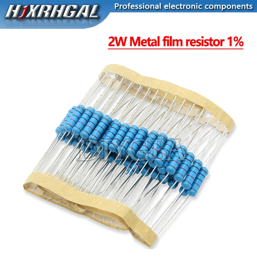 20pçs 2W Resistor De Filme De Metal 1 % 18R-2K 18R 27R 36R 68R 91R 120R ...