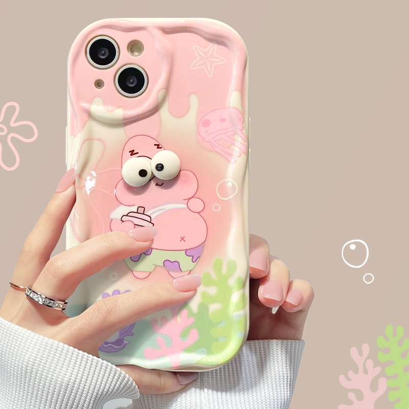 3d Adorável Bob Esponja Patrick Onda Caso Para Redmi 14c 13 A3 13c 12c