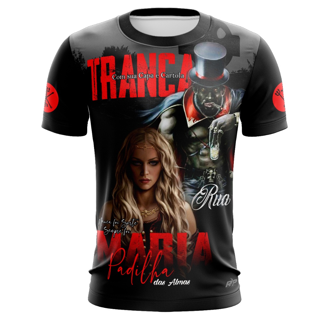 Camisa religiosa Maria Padilha das almas e Exu Tranca Rua | Shopee Brasil