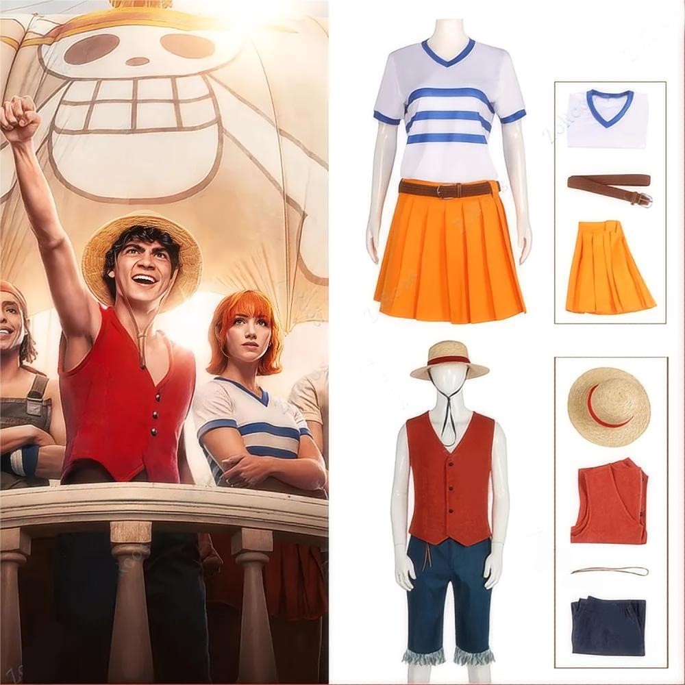 Anime ONE PIECE Nami Cosplay Traje Macaco D Luffy Conjunto Completo ...