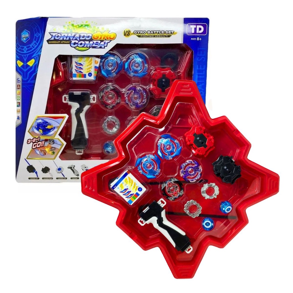 Bley Beyblade Maleta Burst Original Tornado Gyro Combat Kit Arena ...