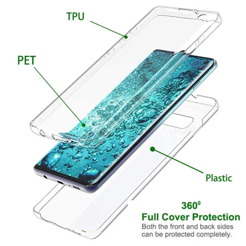 360 Capa De Silicone Transparente Completa Para Samsung Galaxy S25 S24 FE S22 S21 S20 S23 ...