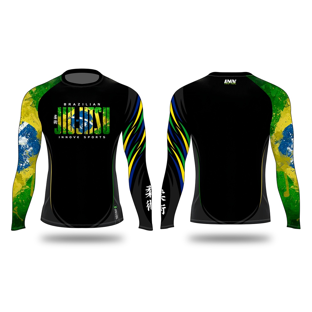 Rash Guard Manga Longa Jiu-jitsu Brazilian Brasil Bjj Innove | Shopee ...
