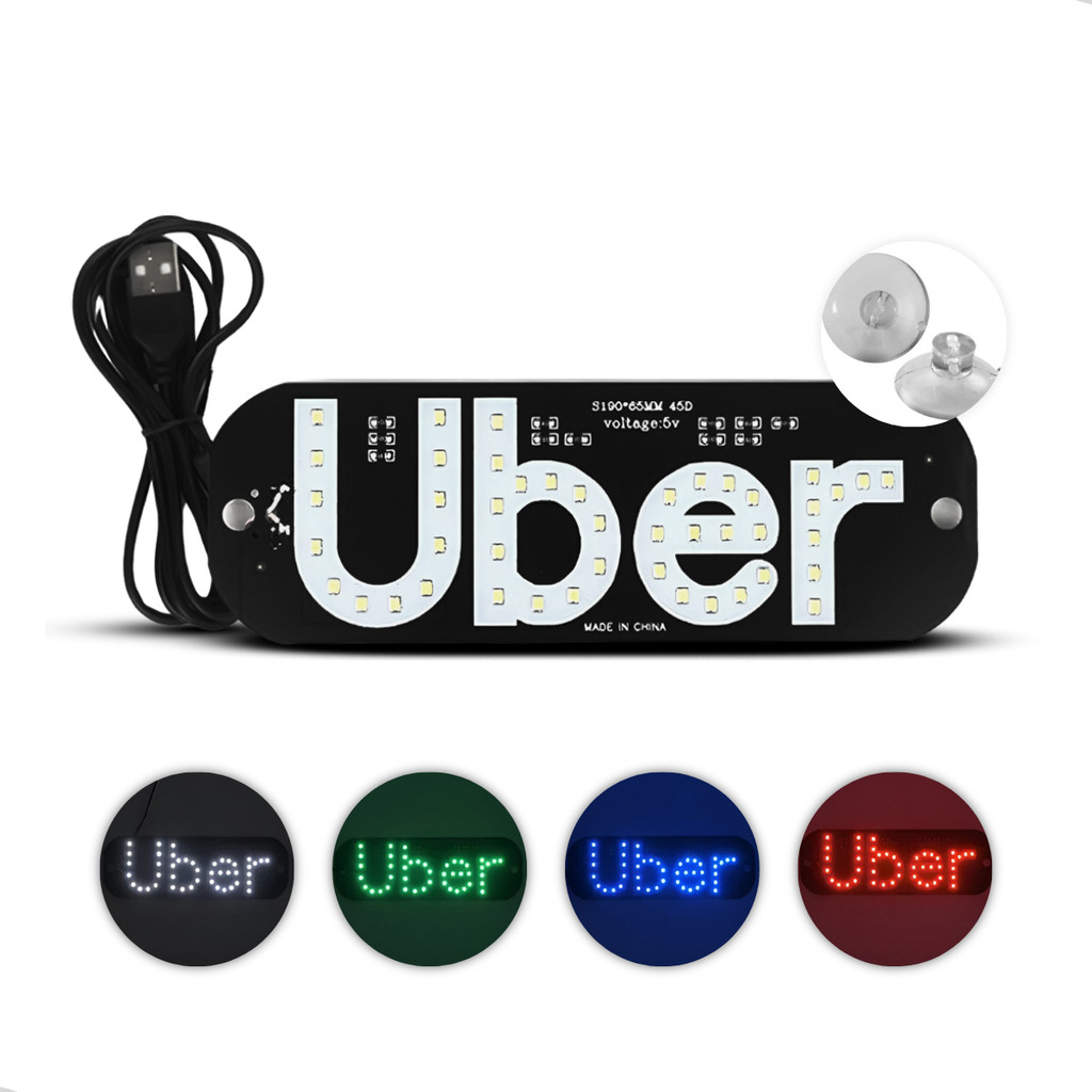 PLACA PAINEL UBER LETREIRO LUMINOSO DE LED | Shopee Brasil
