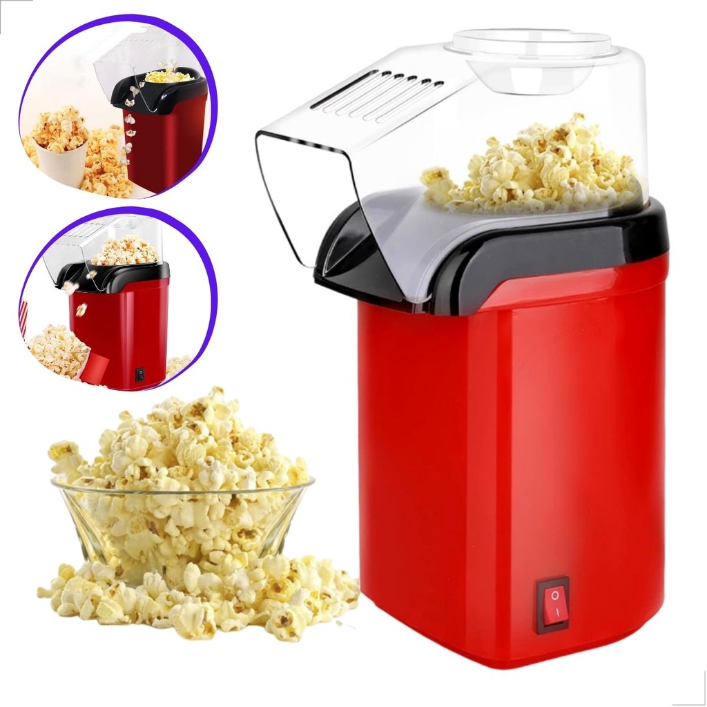 Mini Pipoqueira Elétrica 110v 1200w Máquina de Pipoca Sem Óleo Prepara ...