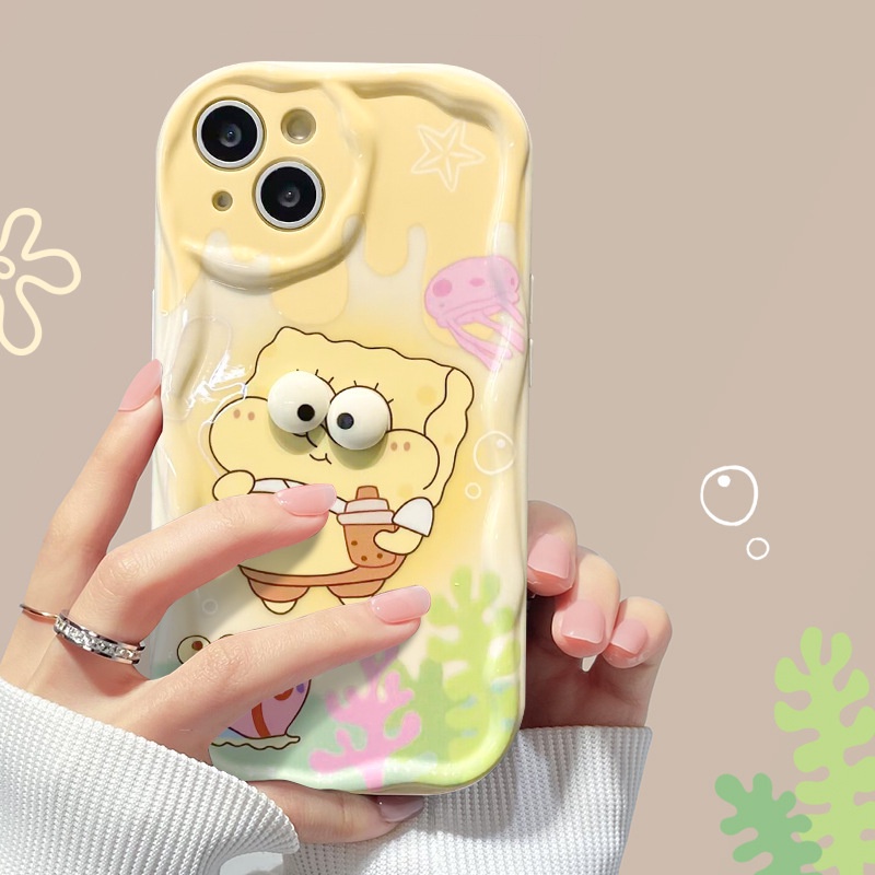 3d Adorável Bob Esponja Patrick Onda Caso Para Redmi 14c 13 A3 13c 12c